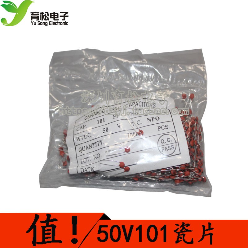 Ceramic Capacitor 100PF (101) 50V Magnetic Capacitor - Hacktronics