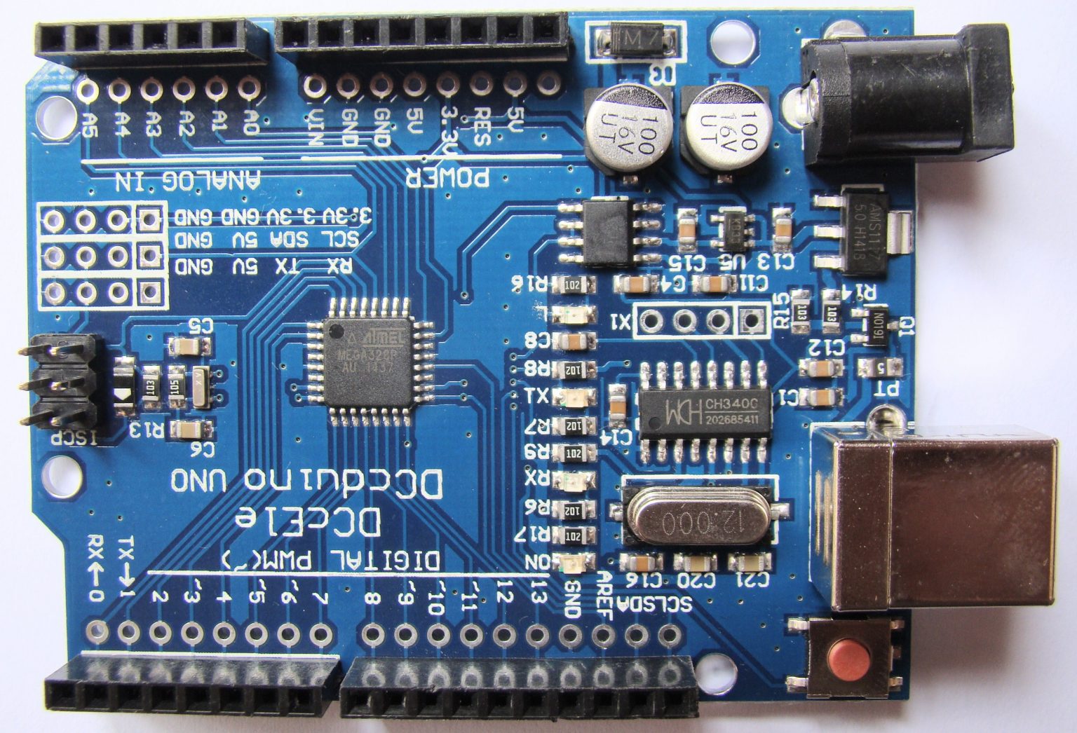 Chinese Freeduino: Arduino UNO Compatible ATMega328P Development Board ...
