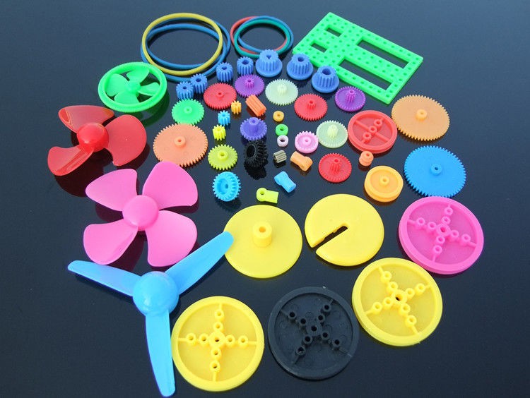 Colorful DIY 55 Plastic Gear Package Gearbox Toy Car Gear Motor DIY Toy ...