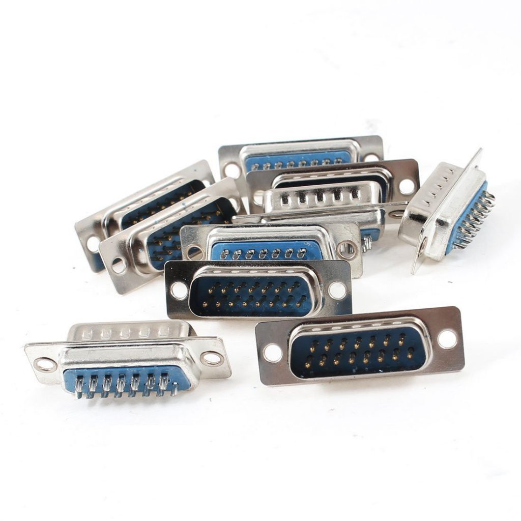DB15 15 Pin 2 Rows Male D-Sub Solder Connector - Hacktronics