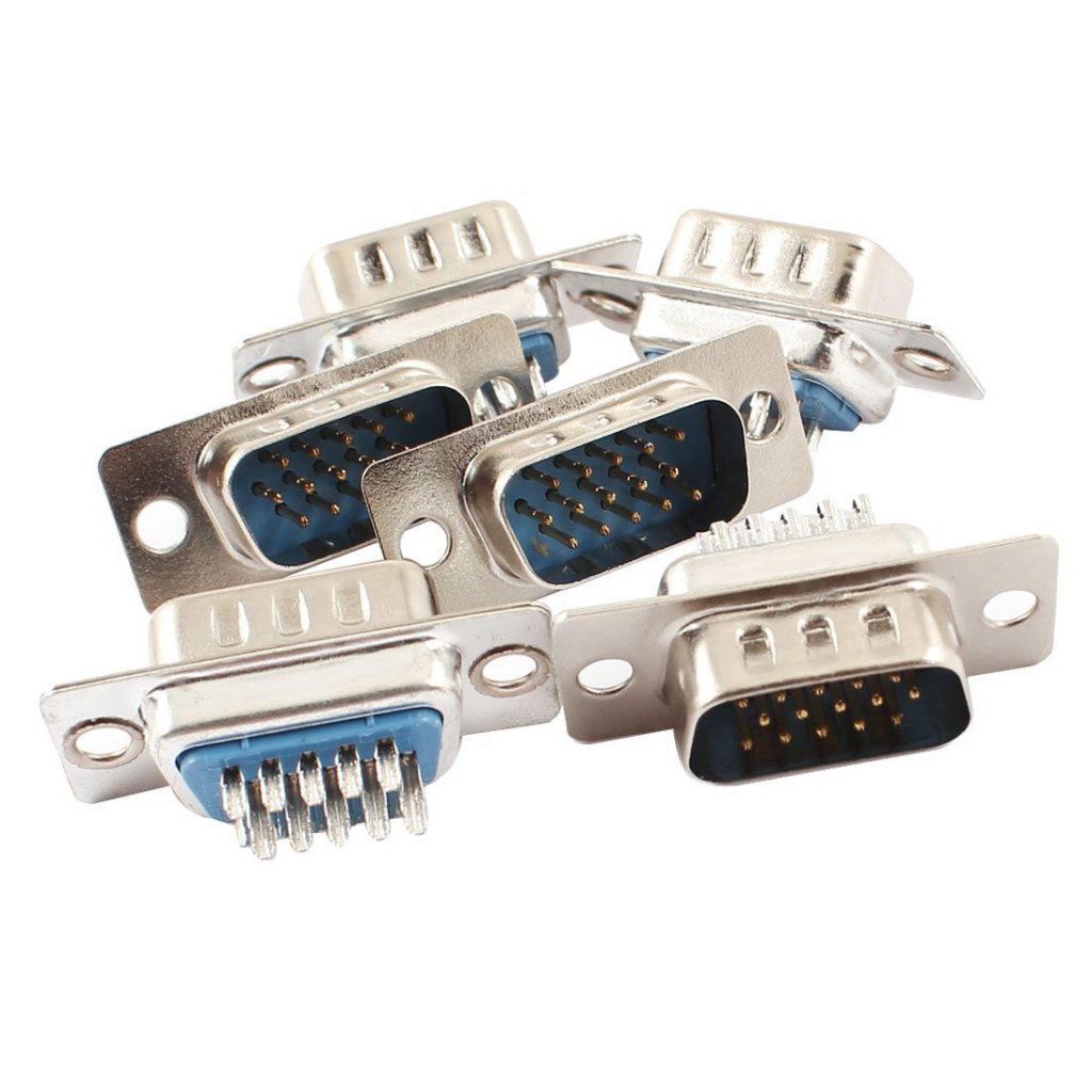 DB15 15 Pin 3 Rows Male D-Sub Solder Connector - Hacktronics