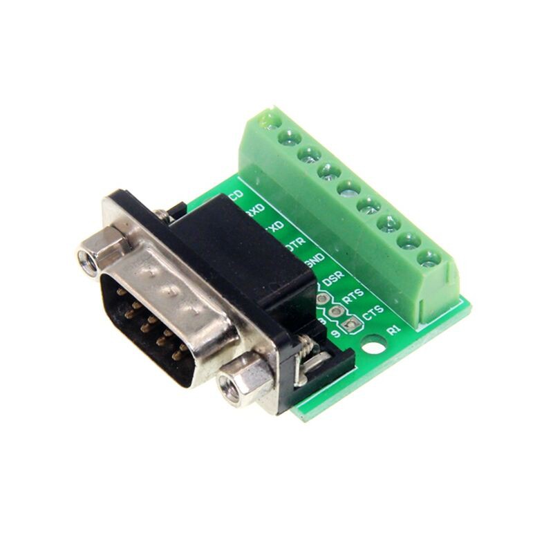 DB9 Male Adapter Screw Terminal Block 9 Pin RS232 Conversion Board ...