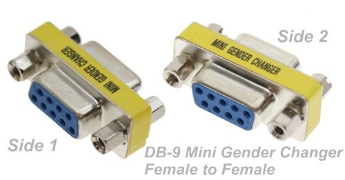 DB9 Mini Gender Changer - Male to Female - Hacktronics