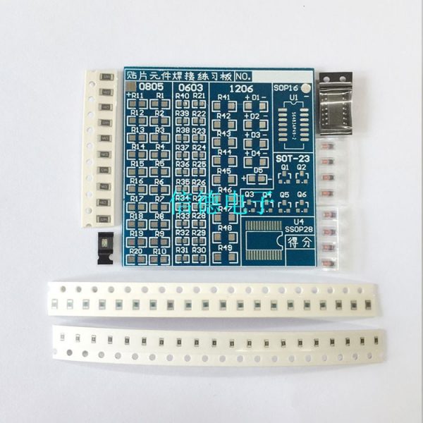 DIY SMD Components Solder Practice PCB Kit for Training with 1206 0805 ...