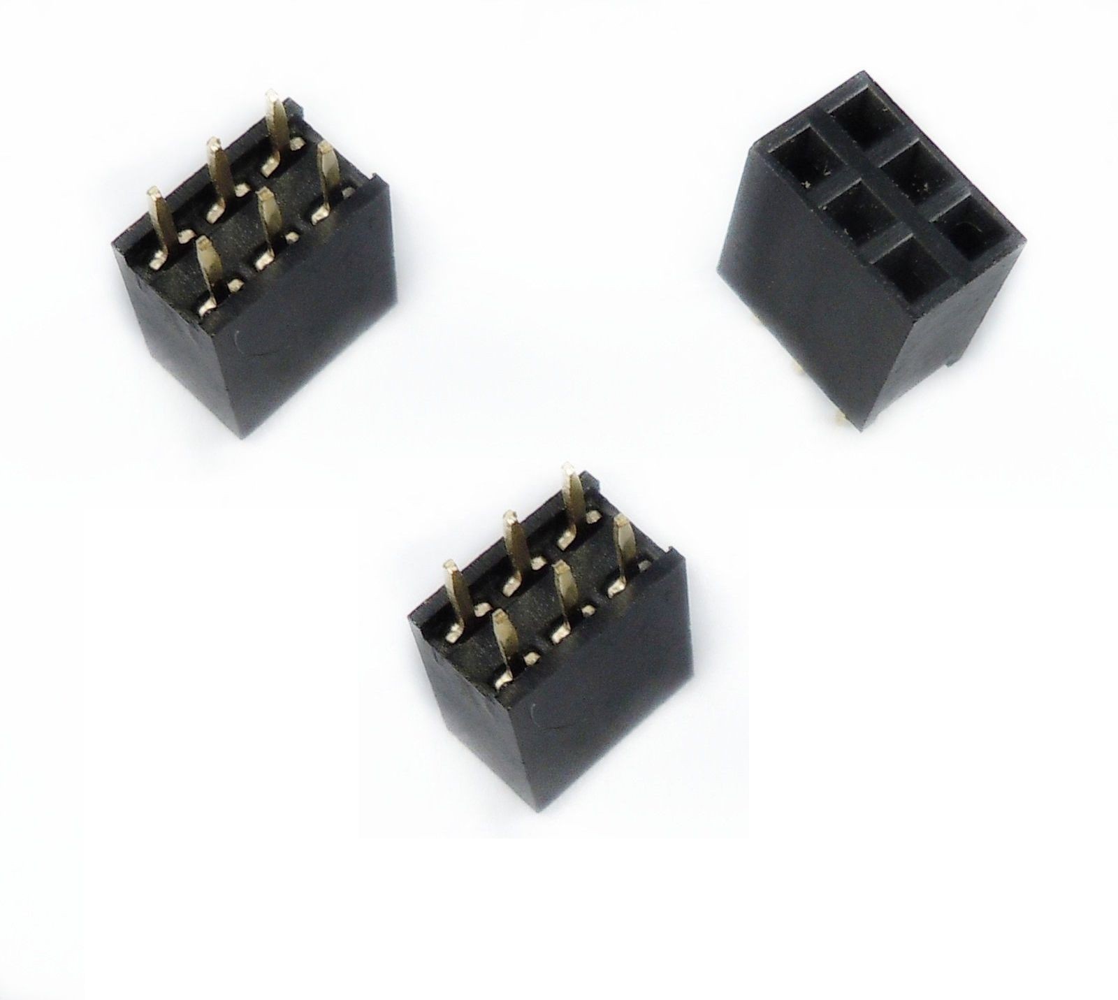 Double Row 2x3 Pins 2.54mm Straight Female Headers - Hacktronics