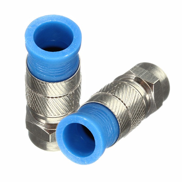 F-Type RG6 RG59 Compression Connectors Coaxial Cable Connector Fitting ...