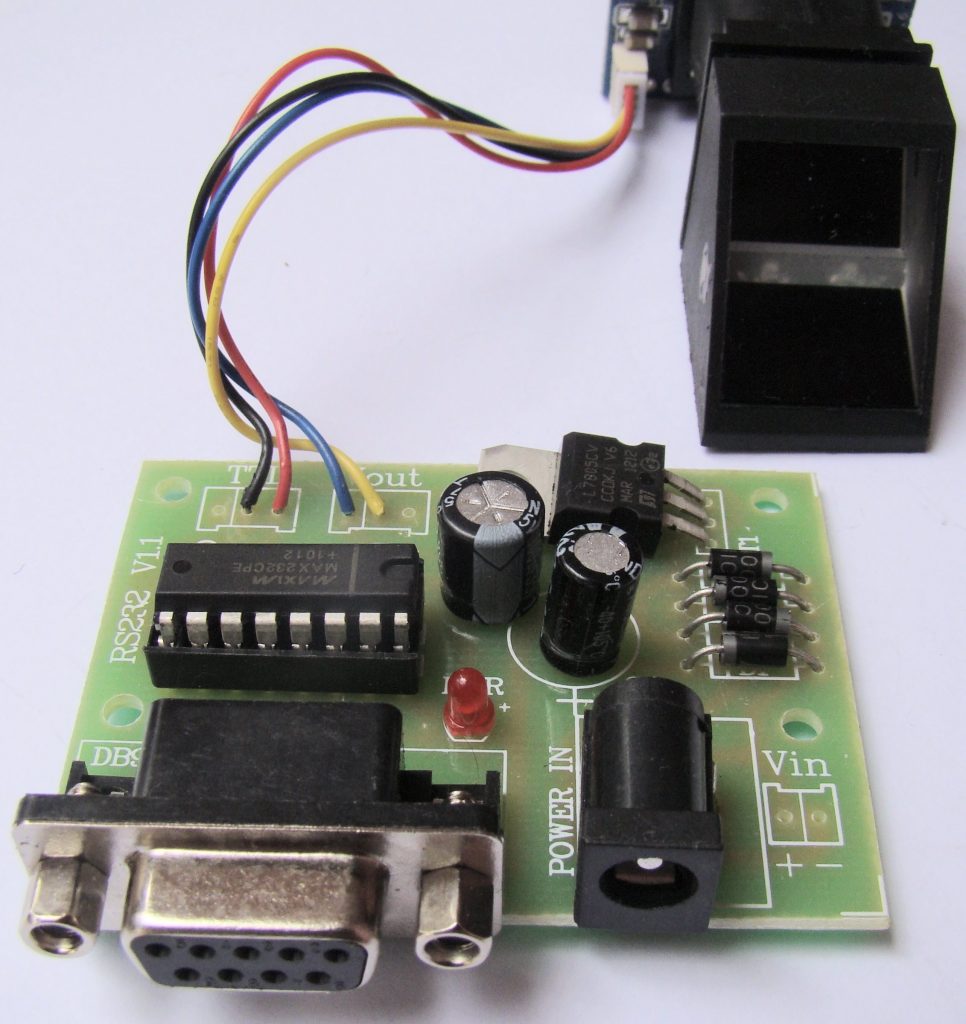 Fingerprint Sensor RS232 Interfacing Daughter Board - Hacktronics