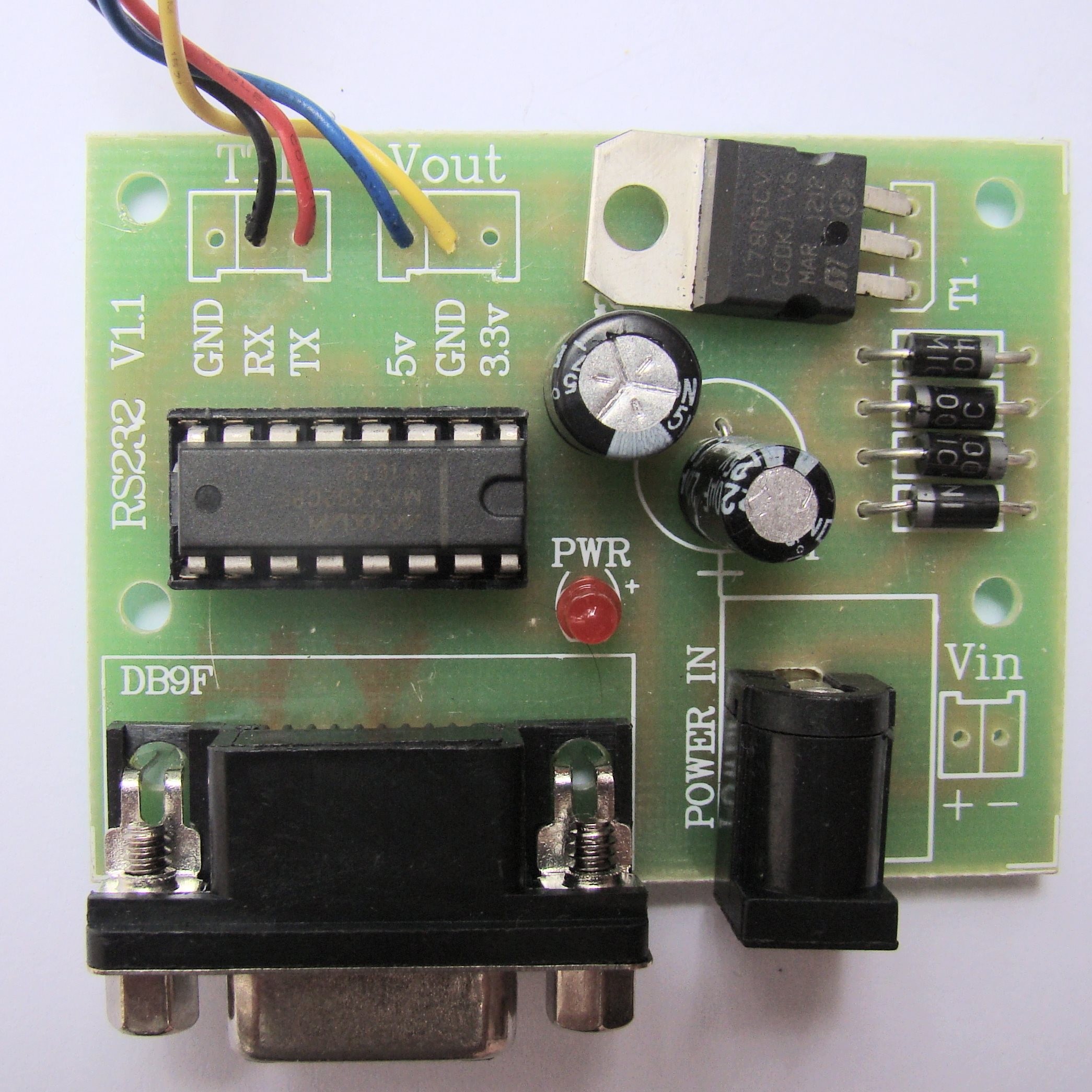 Fingerprint Sensor RS232 Interfacing Daughter Board - Hacktronics