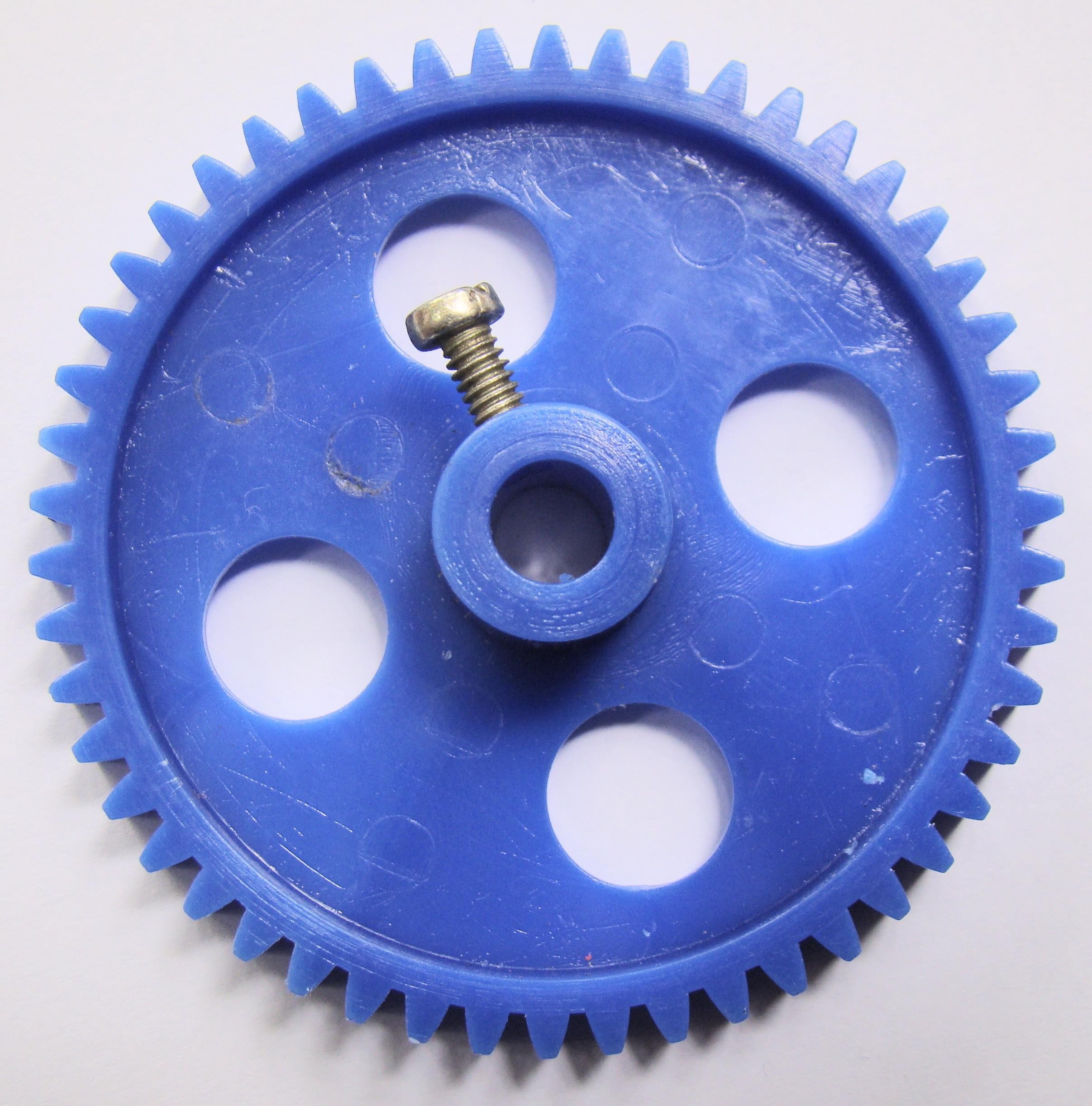 Medium Size Blue Gear with 4 Center Hole - Hacktronics