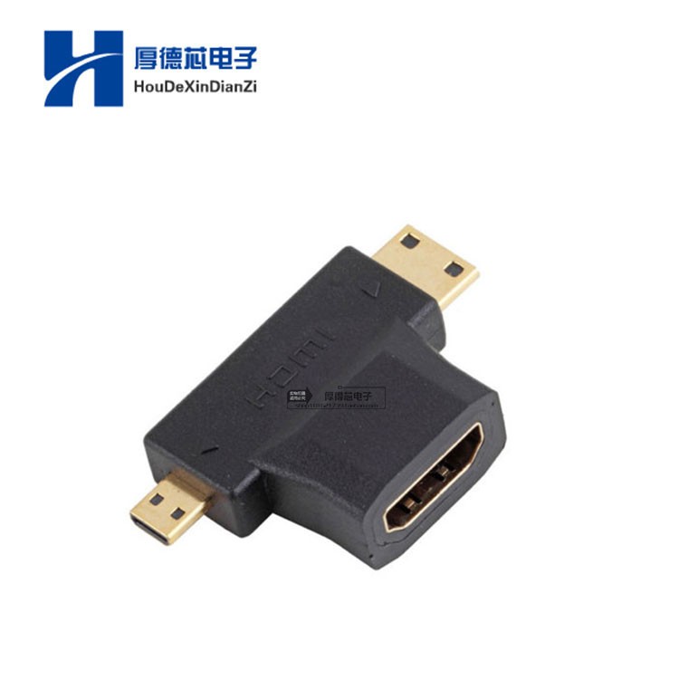 Mini Micro HDMI 3 In 1 T-Shaped Female HDMI To Mini HDMI Male And Micro ...