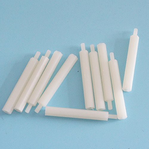 Nylon Column M3 40MM + 6 High Plastic PCB Supports: Spacers: Separator ...