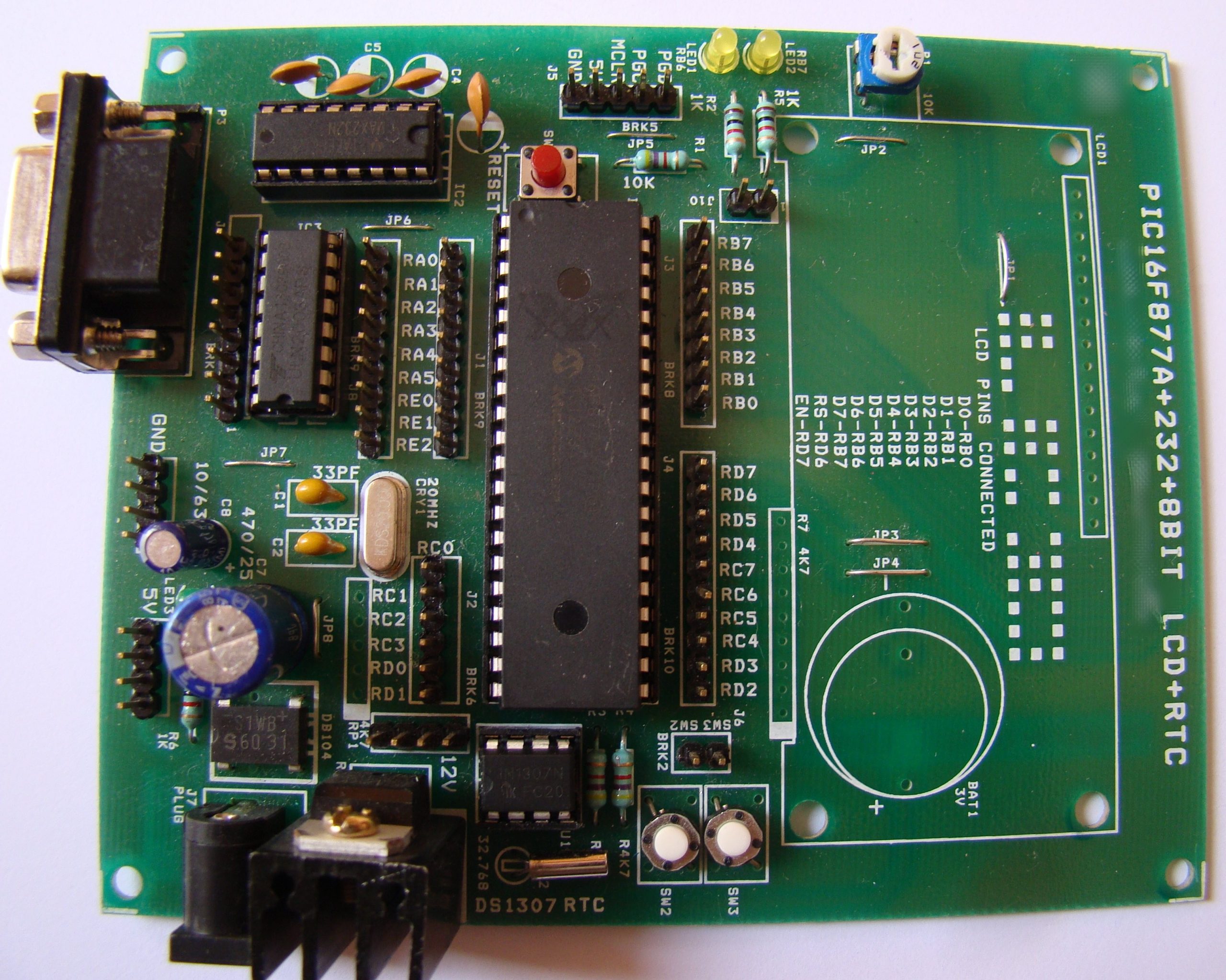 PIC Prototyping Development Board with Serial Interface - Hacktronics