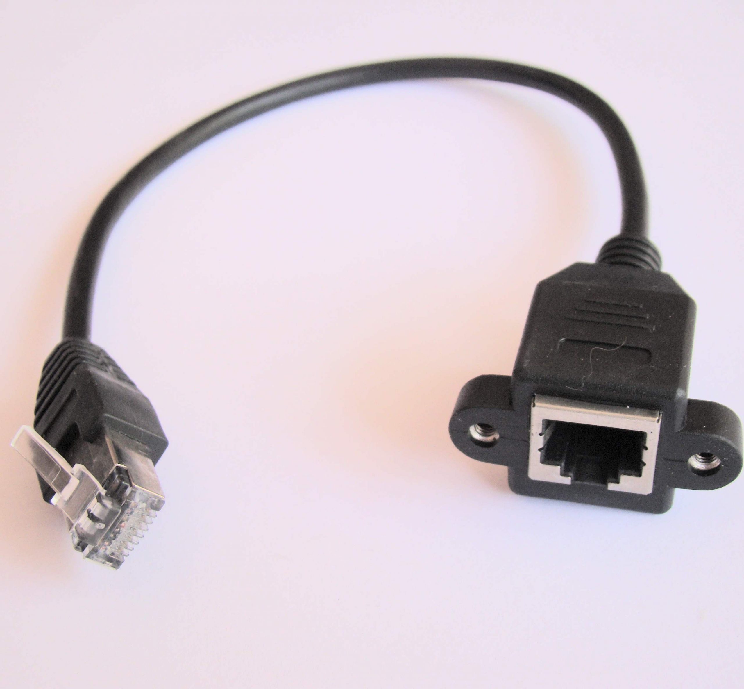 RJ45 Male to RJ45 Female Panel Mount Cable - Hacktronics