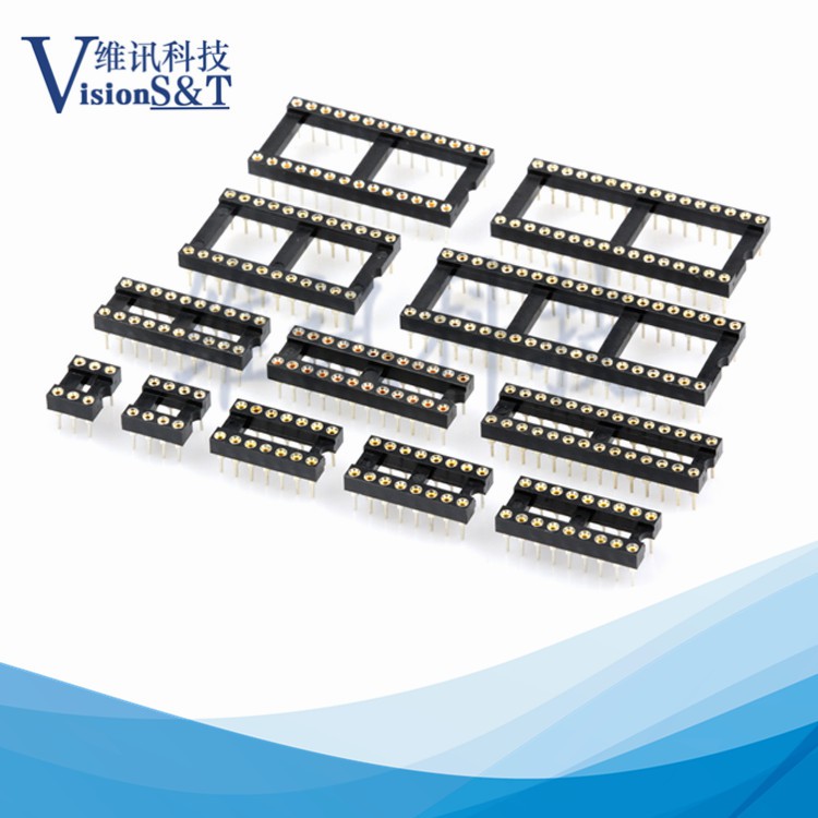 Round Hole IC Holder Straight Socket DIP 8Pins - Hacktronics