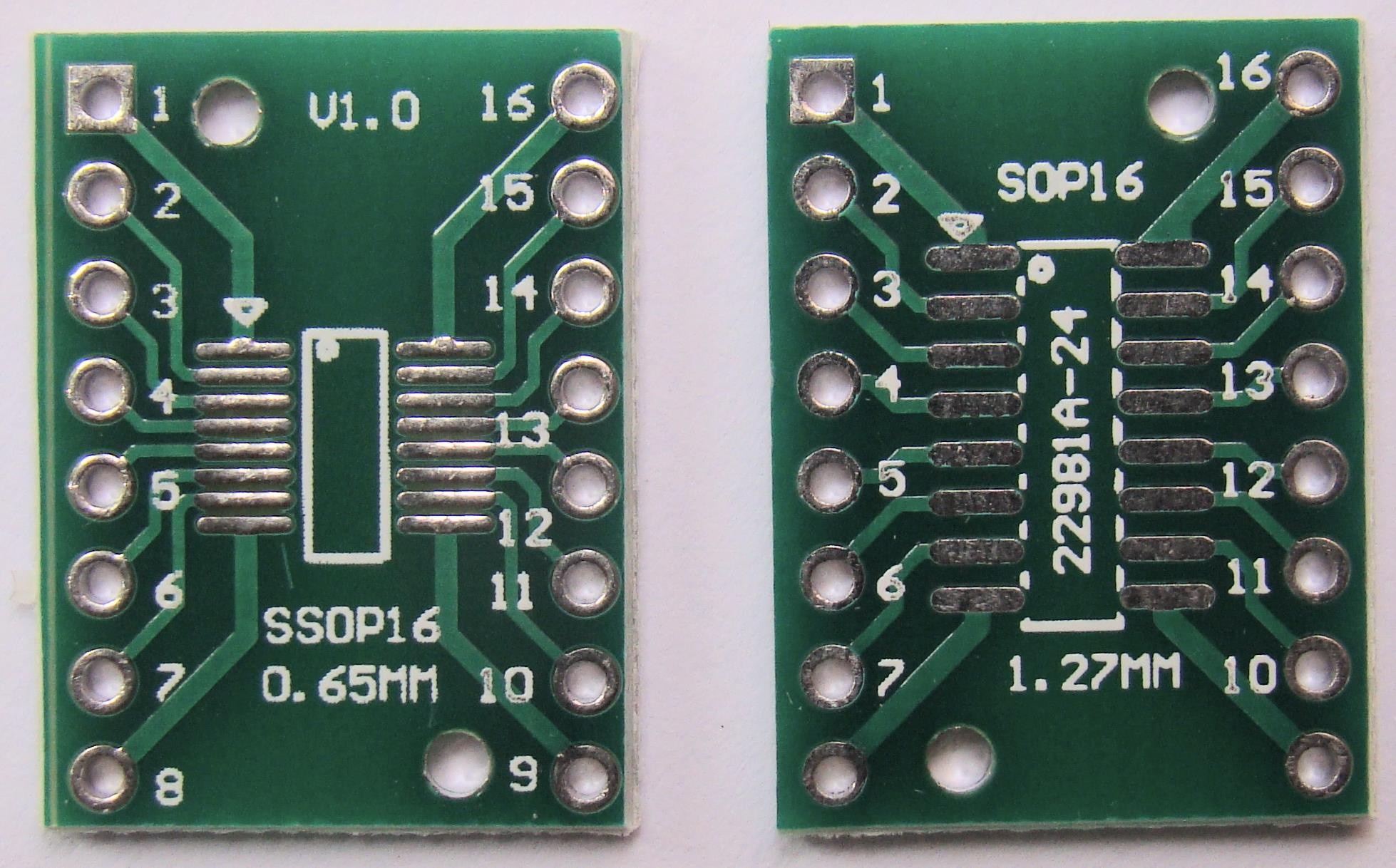 SMD SOP16 SSOP16 TSSOP16 to DIP Adapter PCB Board - Hacktronics
