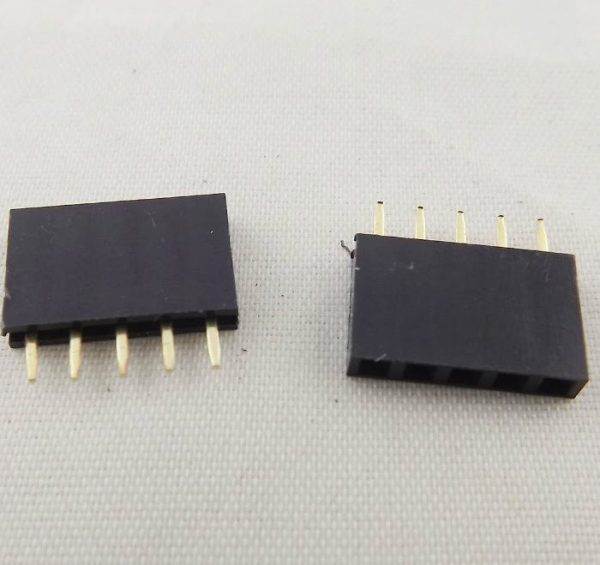 2 Pin Single Row 2.54mm Straight Female Headers - Hacktronics
