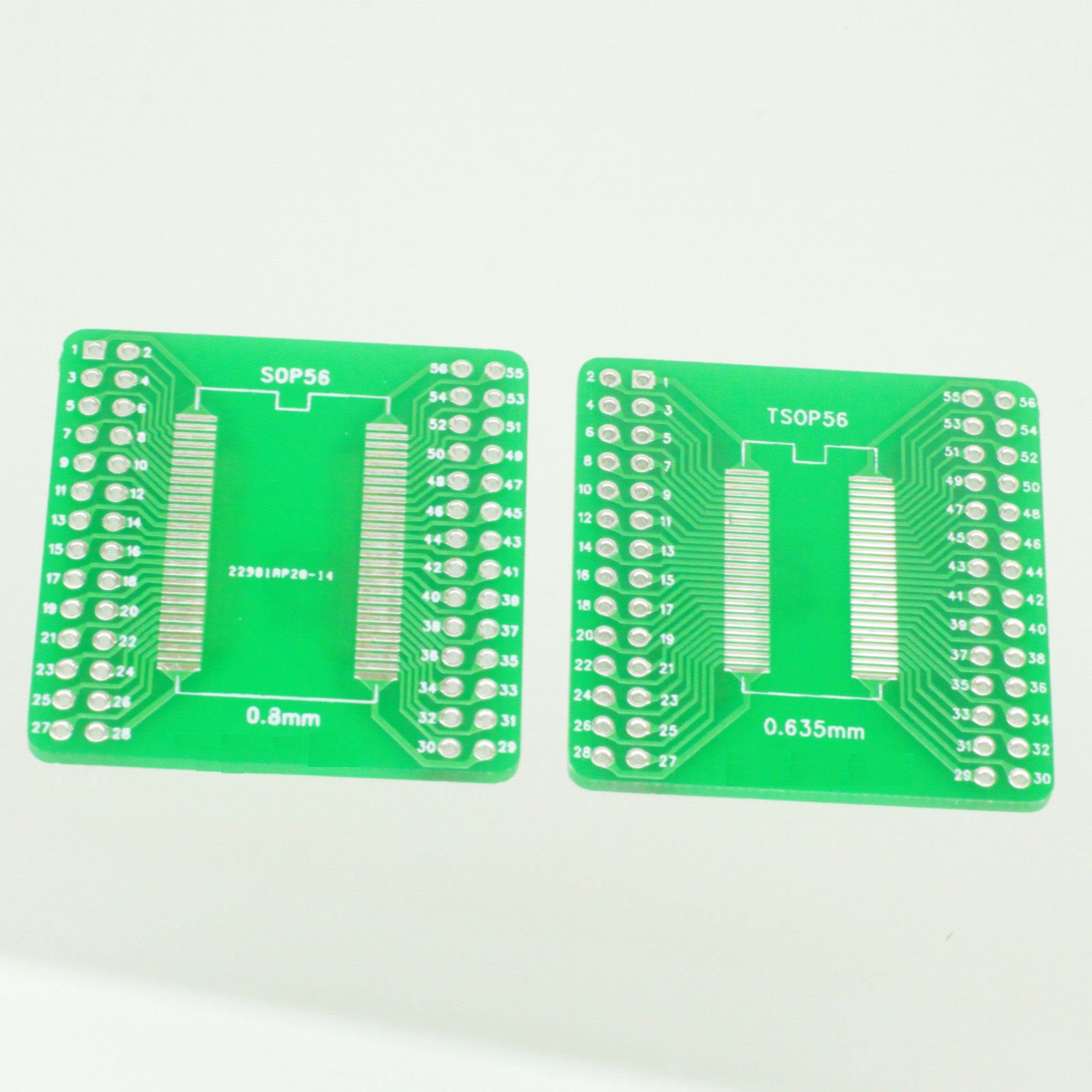TSOPII TSSOP56 SOP56 Converter Board 0.635mm / 0.8mm Pitch SDRAM DIP ...