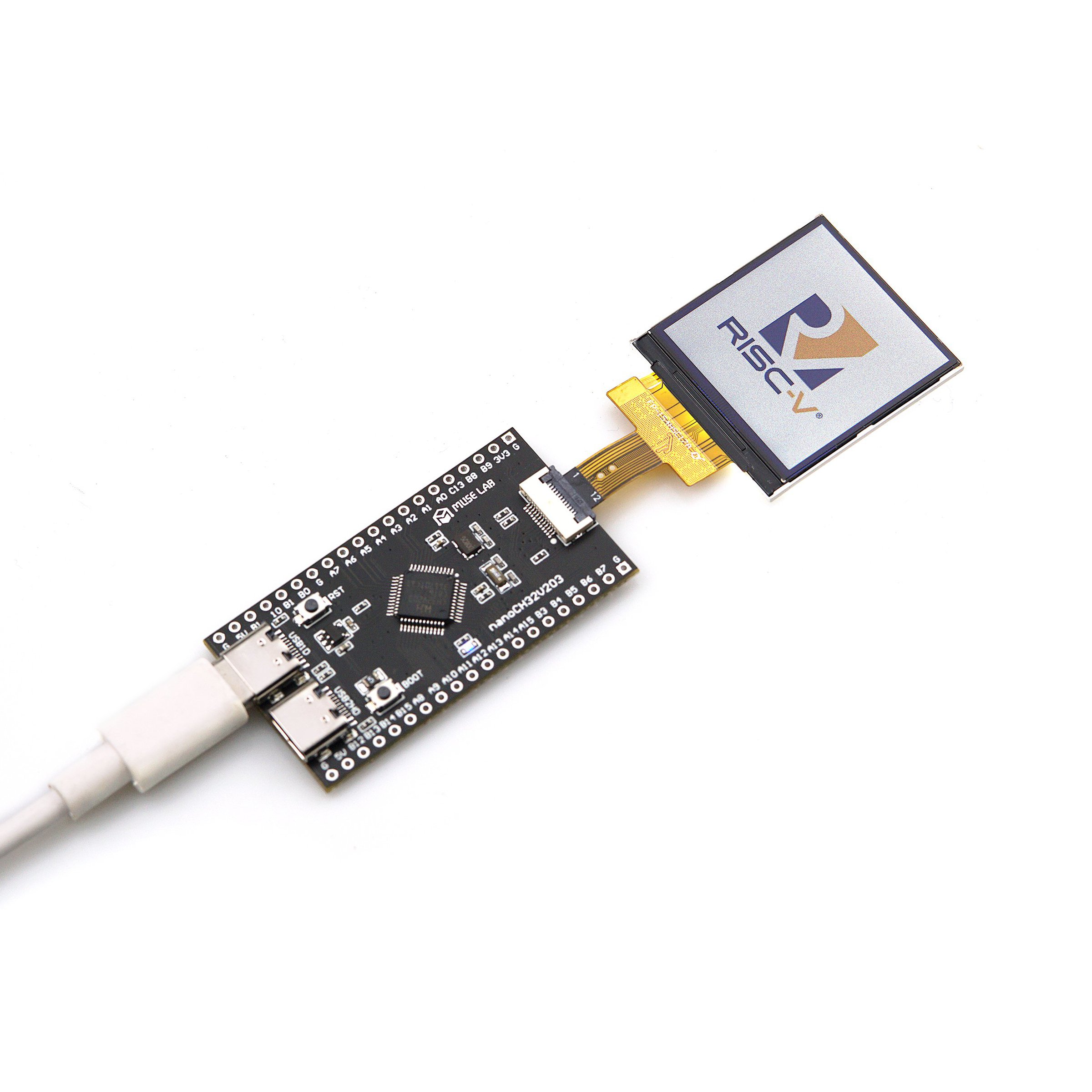 CH32V203 Development Board WCH RISC-V Dual TYPE-C USB Interface LCD ...