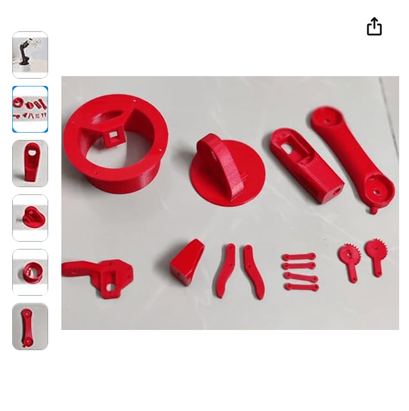 3D Printed Parts Only for 5DoF Robotic Arm - Hacktronics